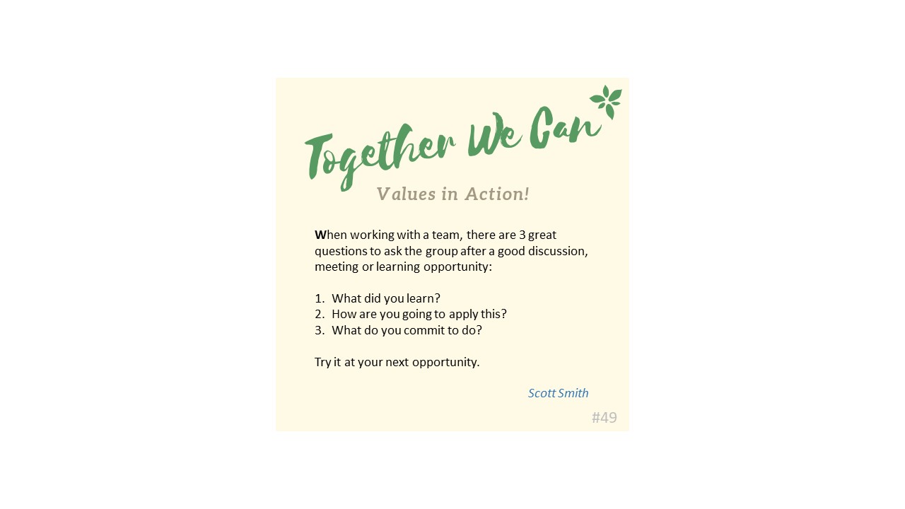 Together We Can – Values in Action! – Glenn Sommerville